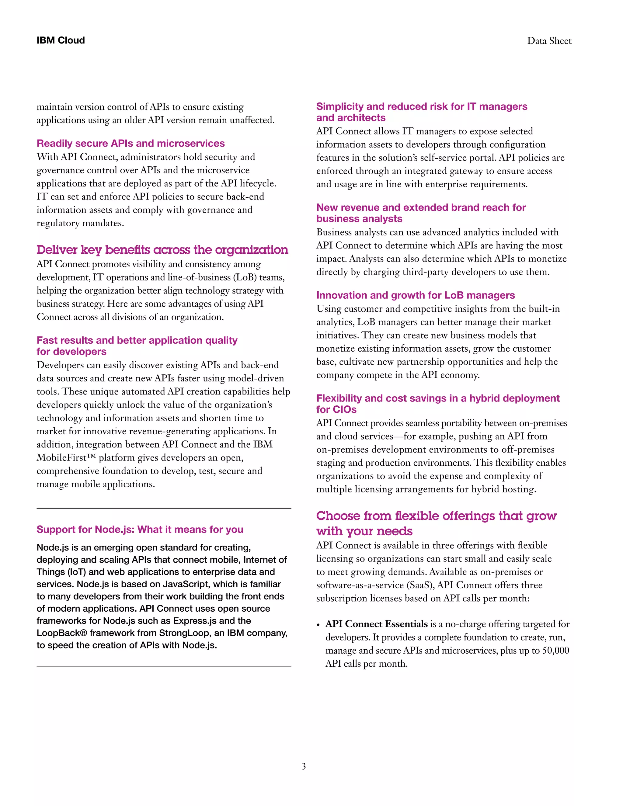 API Connect from IBM | PDF