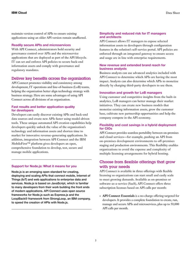 API Connect from IBM | PDF | Web Development | Internet