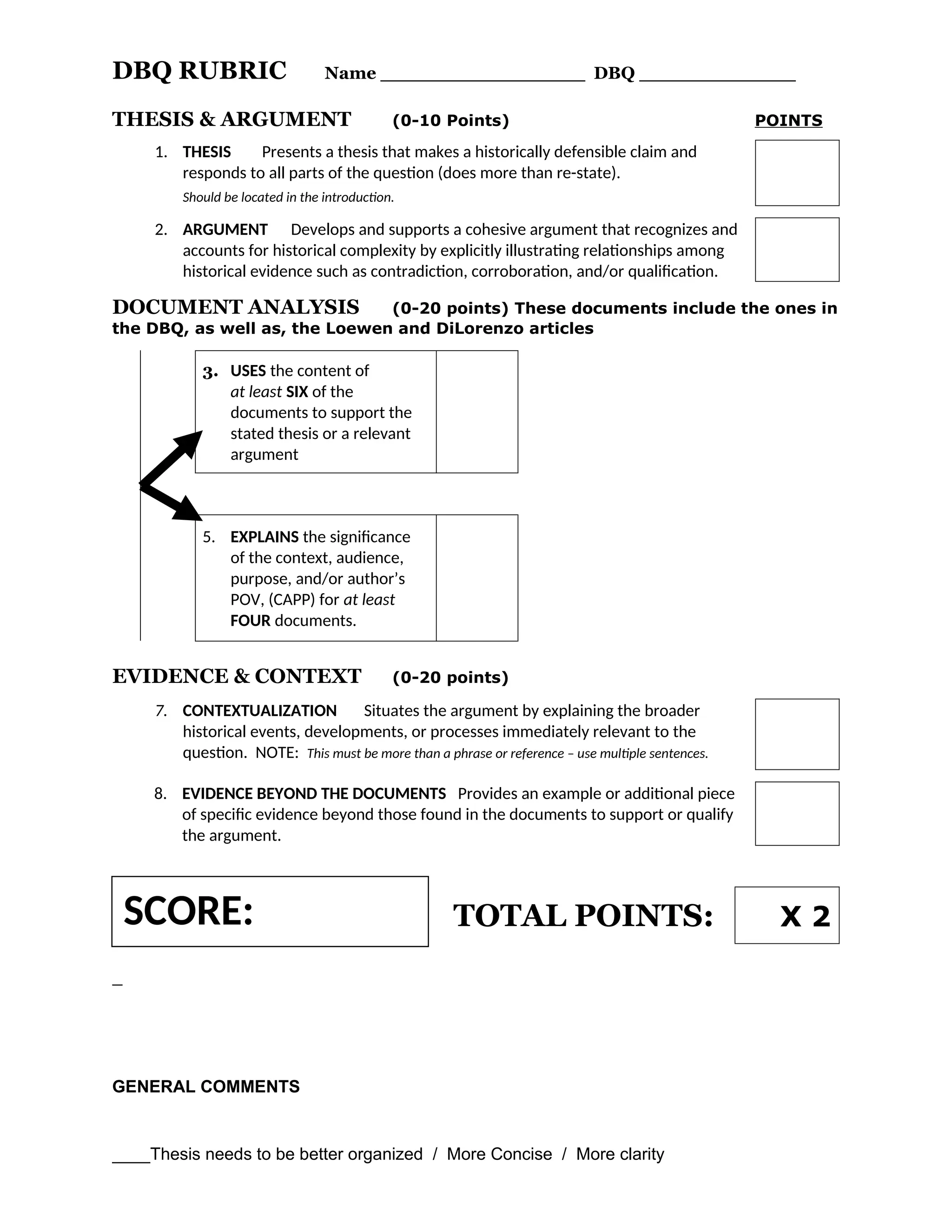 Rubric for scoring an Advanced Placement History DBQ (4).docx