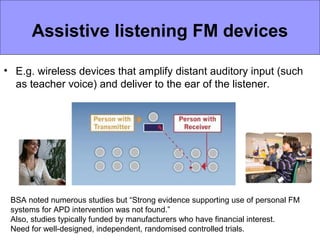 Auditory processing disorder (APD) and specific language impairment | PPT