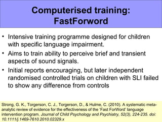 Auditory processing disorder (APD) and specific language impairment | PPT
