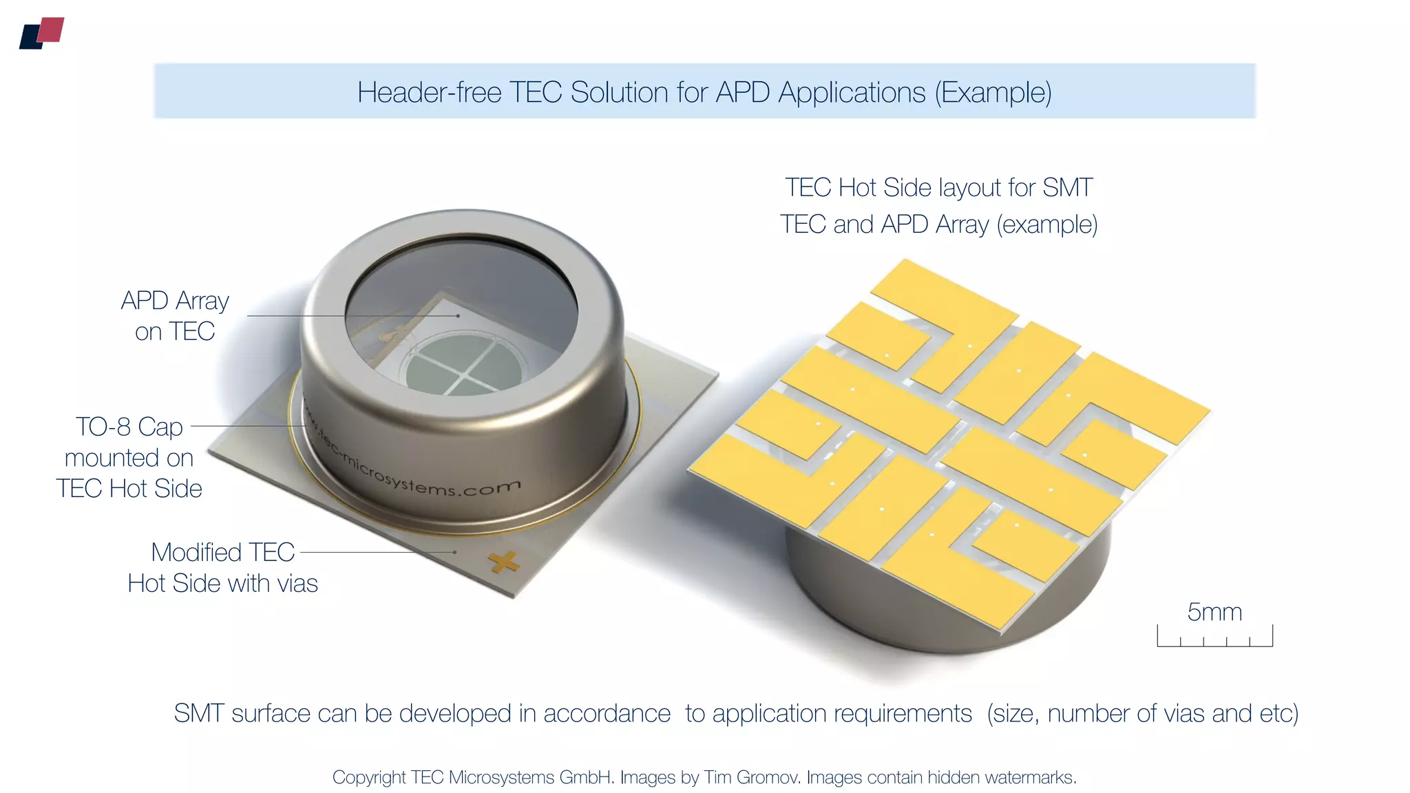 Header-free concept for APD arrays with thermoelectric cooling | PPT