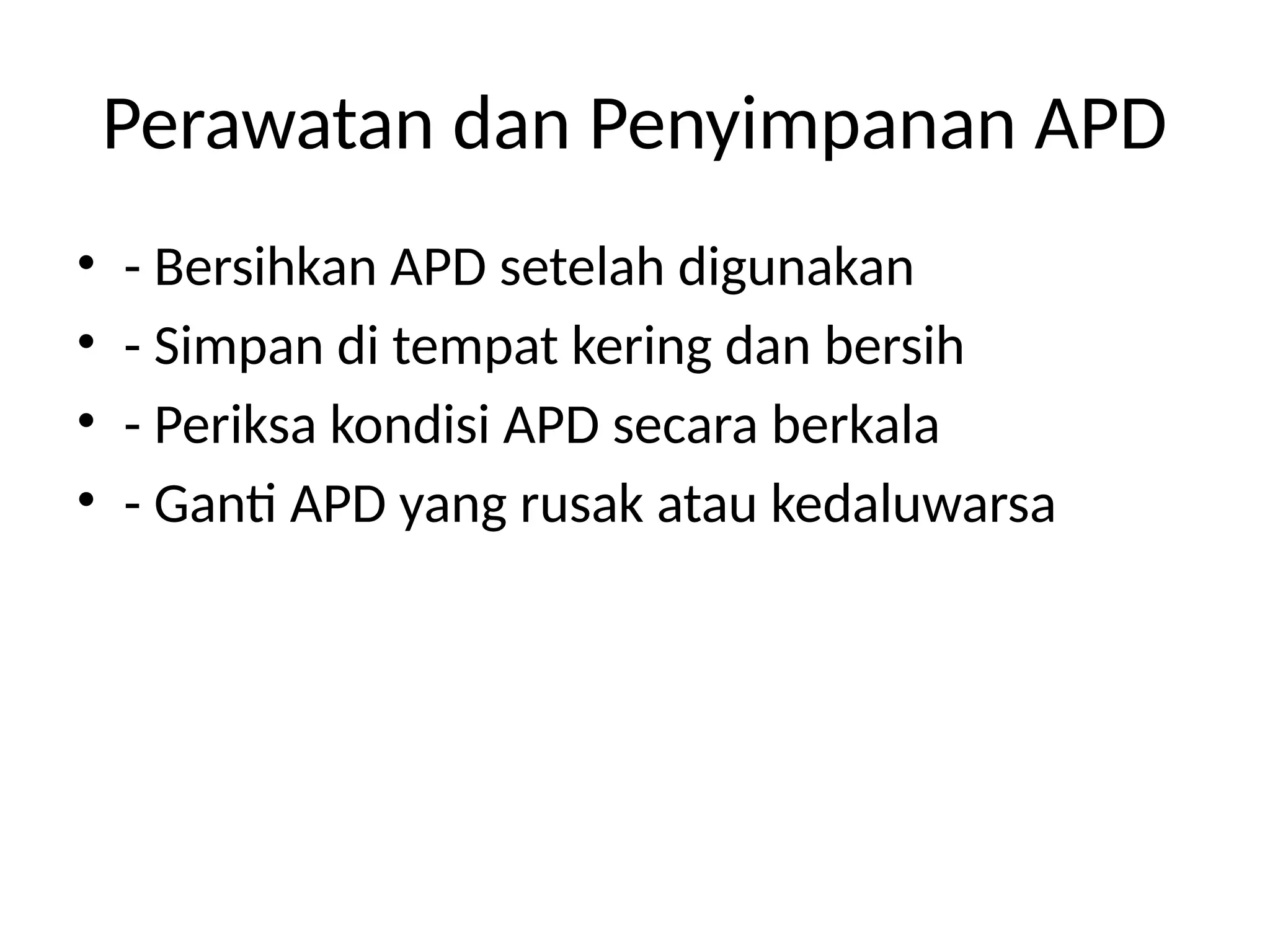 presentasi mengenai APD dalam housekeeping. | PPTX
