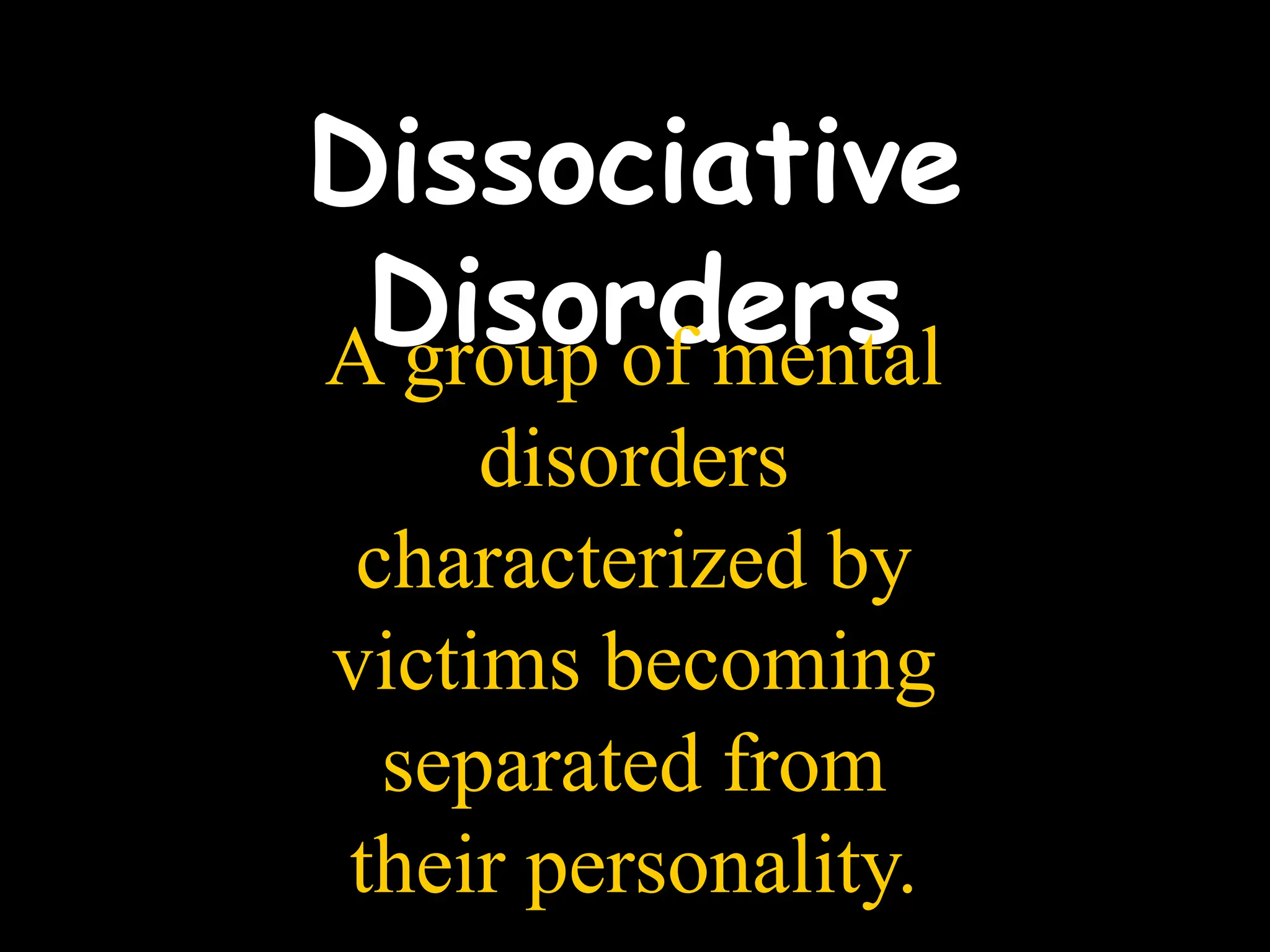 AP_Dissociative_Disorders.power point presentation | PPT | Mental ...