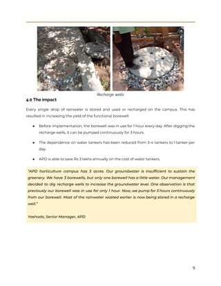 Rainwater harvesting at APD | PDF