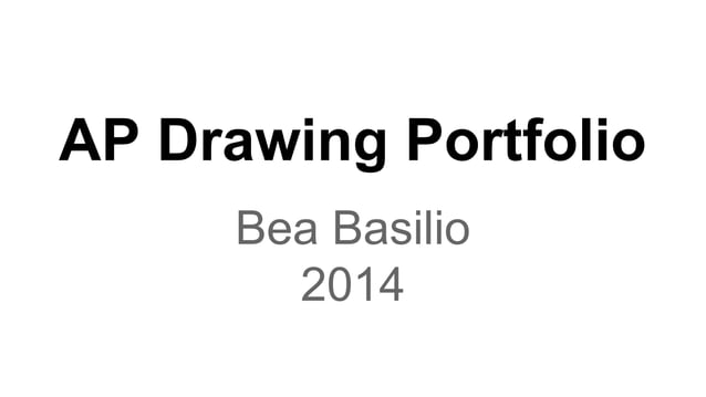 Ap drawing portfolio 2014 | PDF