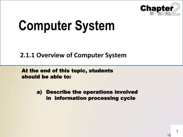 PDT DC015 Chapter 2 System Concept 2017/2018 (a) | PPT