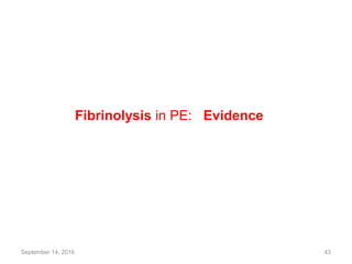 Acute pulmonary embolism - risk stratification and management | PPT