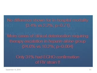 Acute pulmonary embolism - risk stratification and management | PPT
