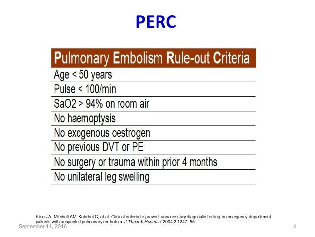 Pulmonary Embolism Perc
