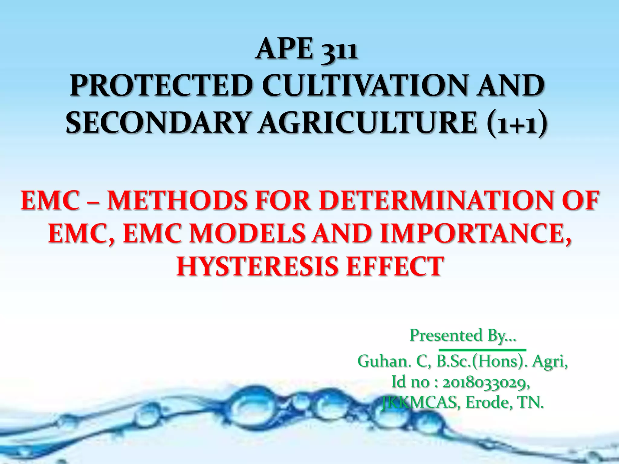 Equilibrium Moisture Content - Methods of Determination of EMC, Models ...