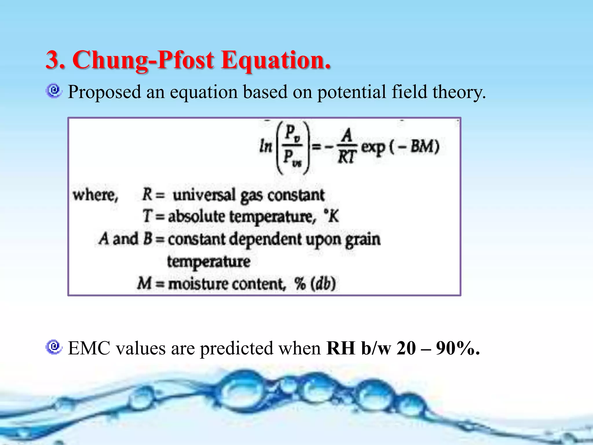 Equilibrium Moisture Content - Methods of Determination of EMC, Models ...