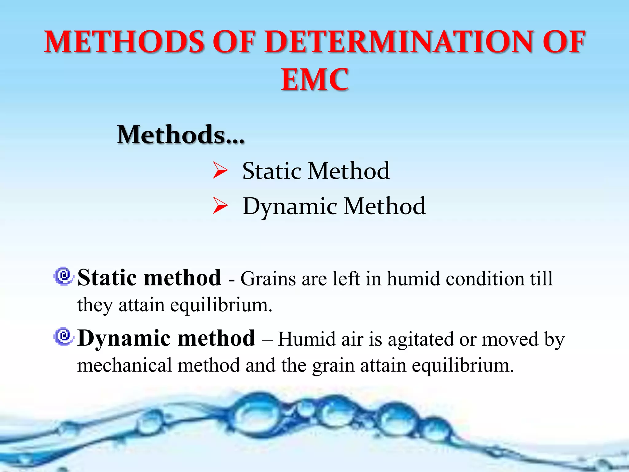 Equilibrium Moisture Content - Methods of Determination of EMC, Models ...