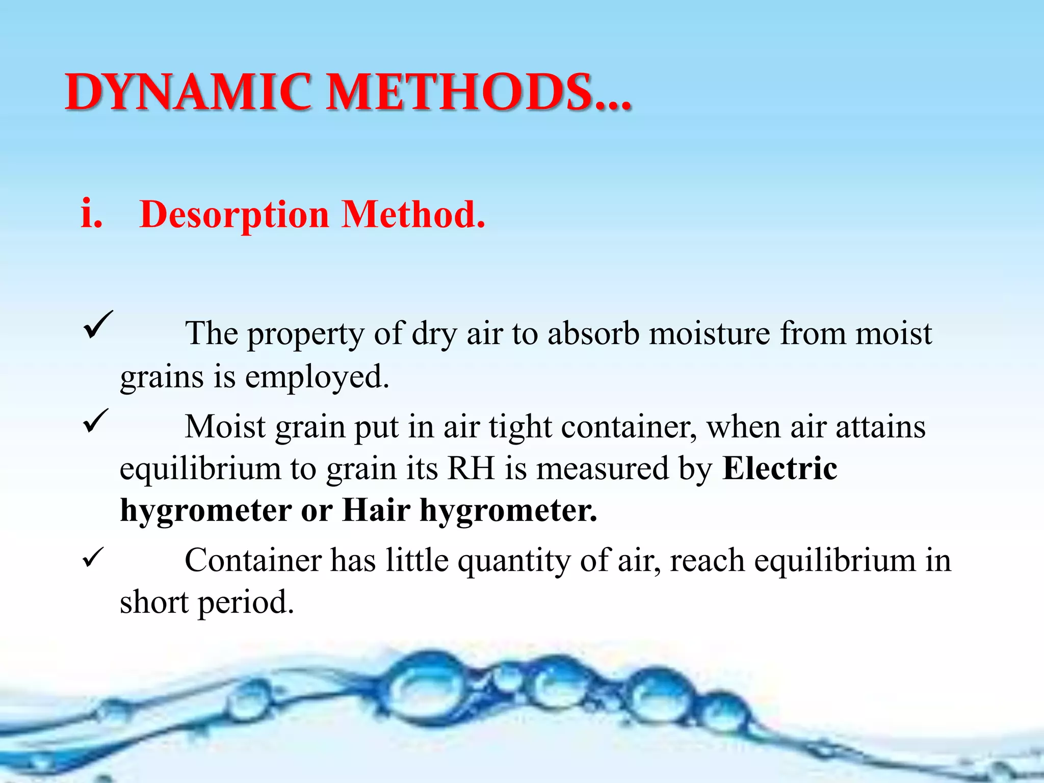 Equilibrium Moisture Content - Methods of Determination of EMC, Models ...