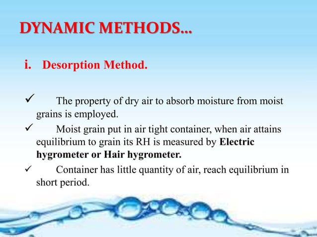 Equilibrium Moisture Content - Methods of Determination of EMC, Models ...