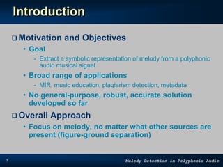 Melody Detection in Polyphonic Audio | PPT