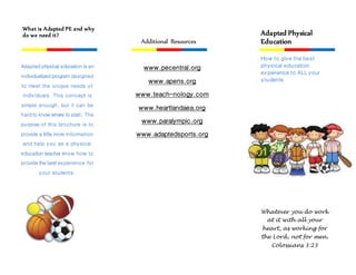 Adapted Physical Education Brochure | DOCX