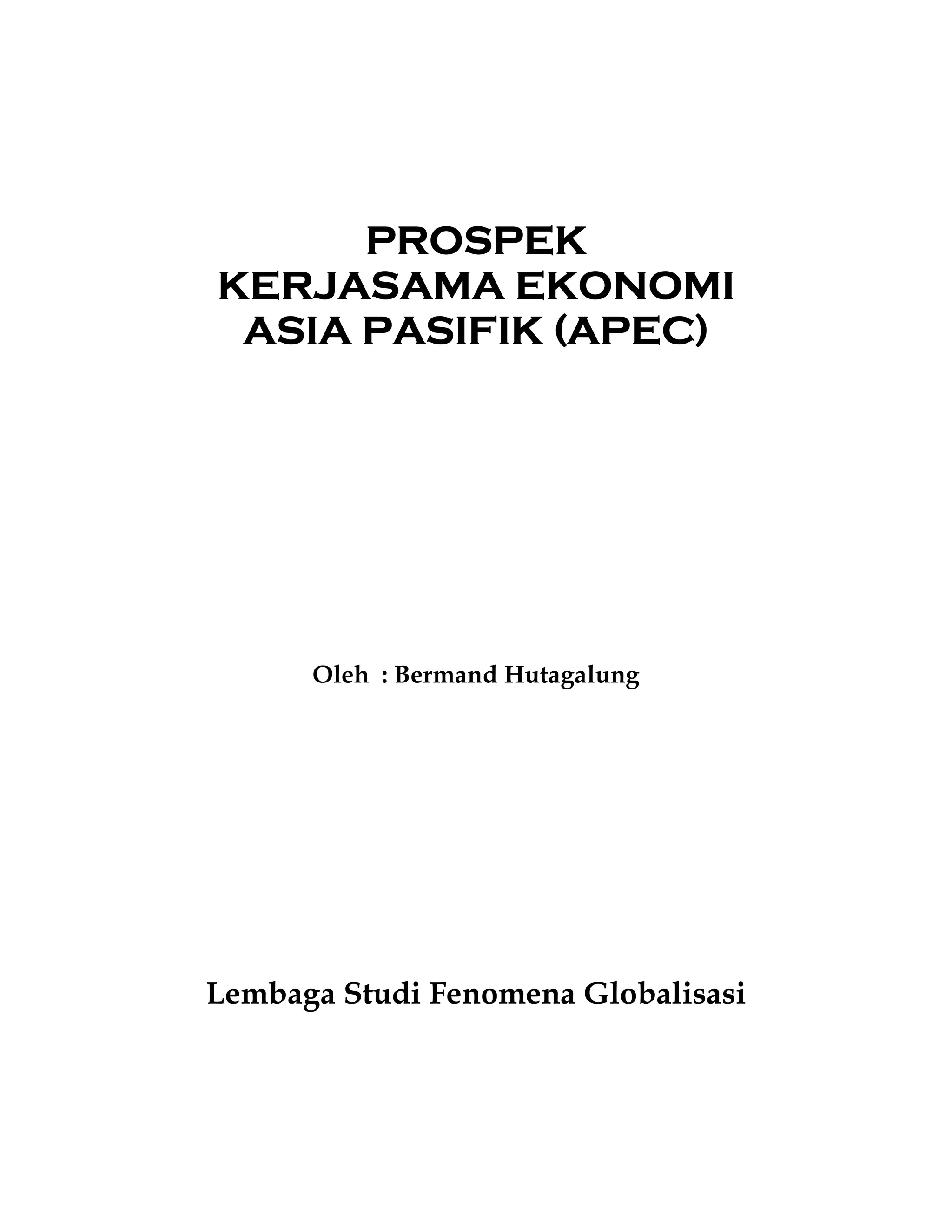 Prospek Kerjasama Asia Pasifik | PDF