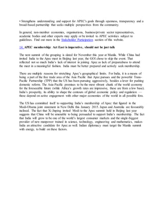 APEC(Asia Pacific Economic Co-operation) | DOCX