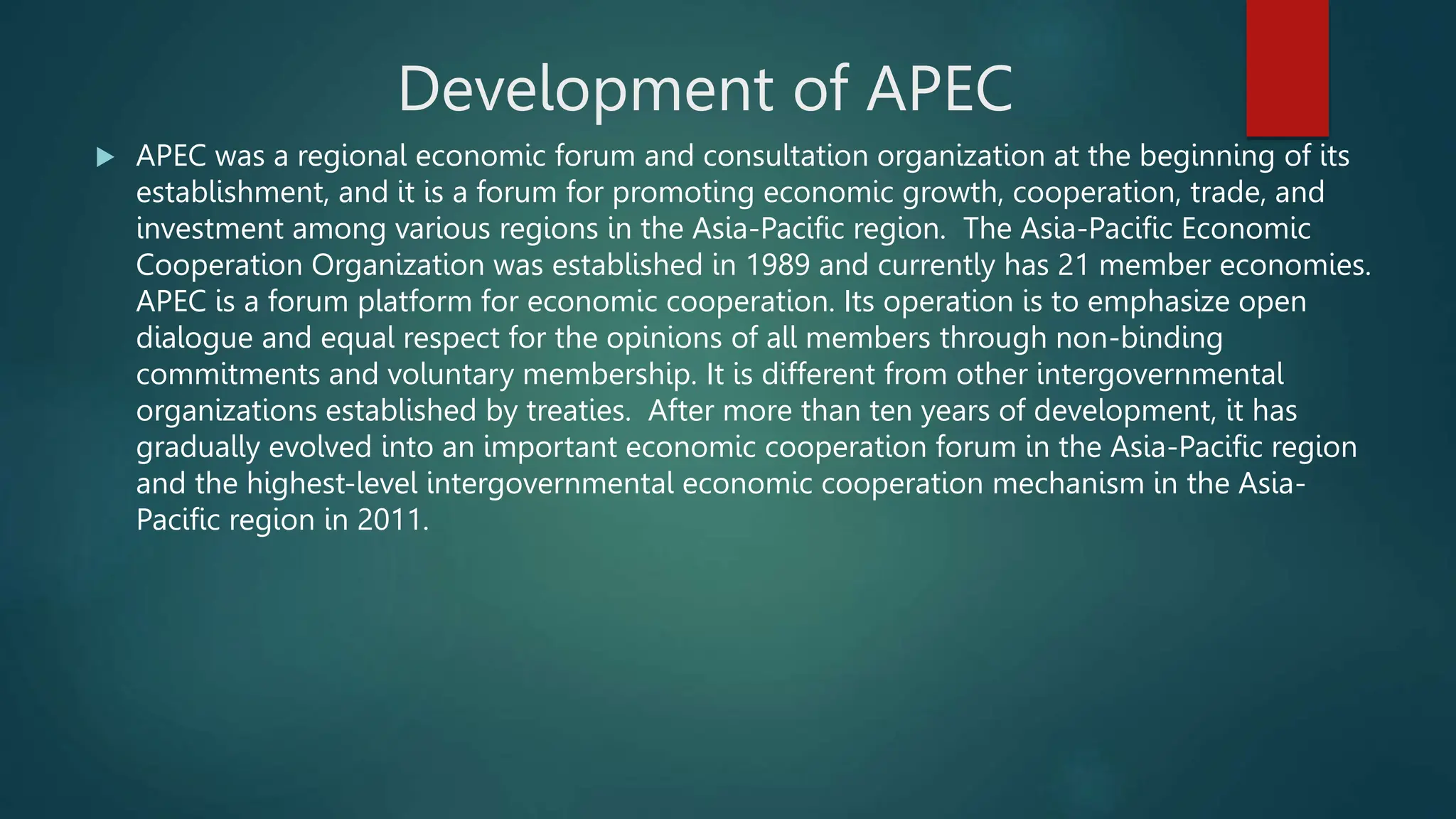 Asia Pasific Economic Cooperation Presentation | PPTX