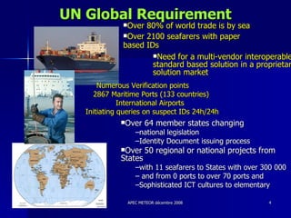 Identity Document with biometrics - a deployment - seafarers | PPT