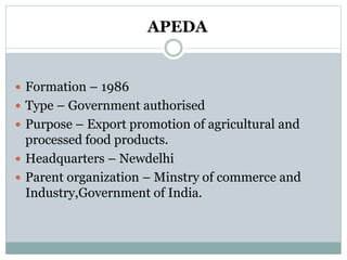 APEDA for processed food export in india.pptx