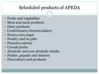 APEDA for processed food export in india.pptx