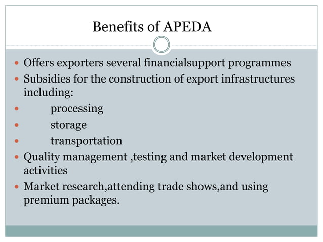 APEDA for processed food export in india.pptx