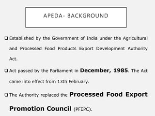 Apeda and eic | PPTX