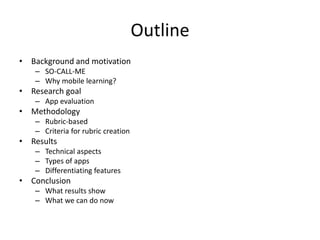 A pedagogic assessment of mobile learning applications | PPT | Free ...