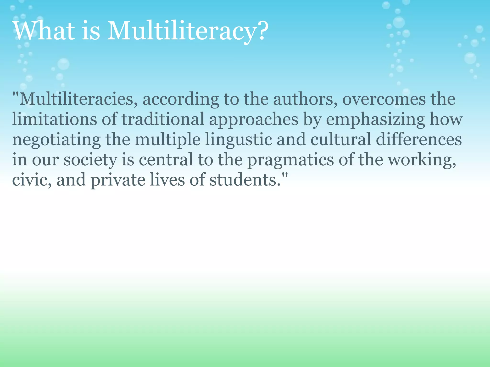 A pedagogy of_multiliteracies_designing_socia | PPT