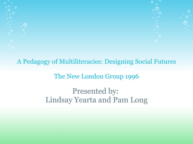 A pedagogy of_multiliteracies_designing_socia | PPT | Free Download