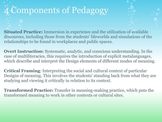 A pedagogy of_multiliteracies_designing_socia | PPT | Free Download