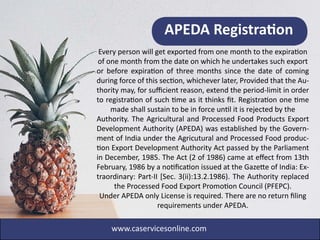 Apeda registration | PDF