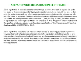 Apeda registration consultant | PDF
