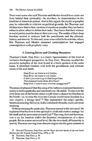 Mystic as Prophet: The Deep Freedom of Thomas Merton and Howard Thurman ...