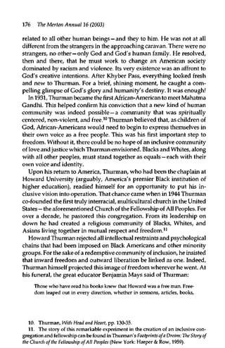 Mystic as Prophet: The Deep Freedom of Thomas Merton and Howard Thurman ...