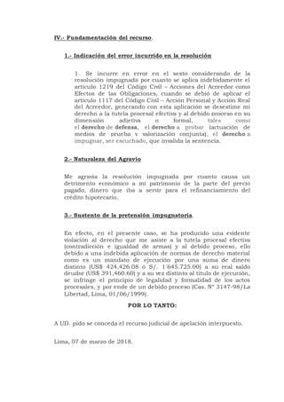 Apelacion de auto final ejecucion garantias scotiabank | DOCX