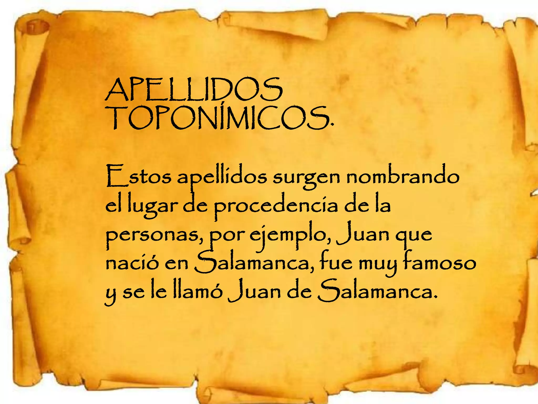 Origen de los apellidos hispanos. | PPTX