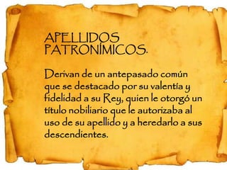 Origen de los apellidos hispanos. | PPTX