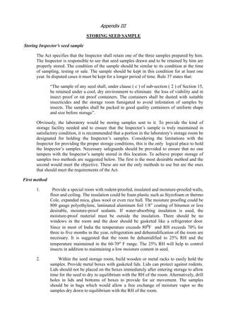 Apend 3 storage of sample | PDF