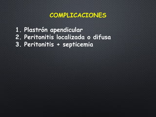 APENDICITIS AGUDA. Temas de cirugía de estudio | PPTX