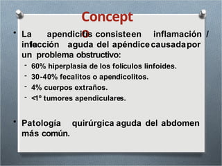 apendicitis aguda y sus fases en la enfermedad del paciente | PPT