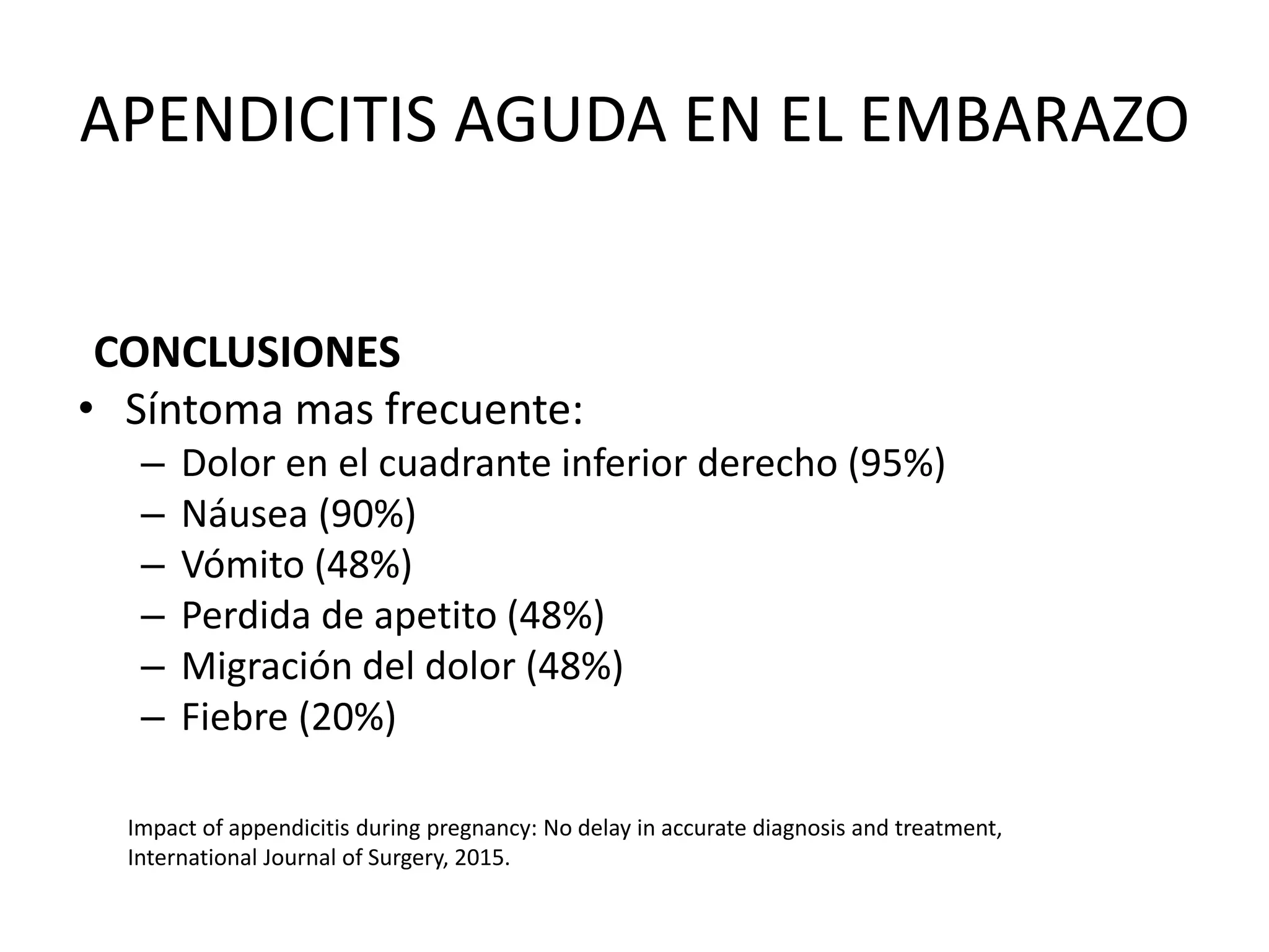 Apendicitis aguda en el embarazo | PPTX | Pregnancy | Reproductive Health
