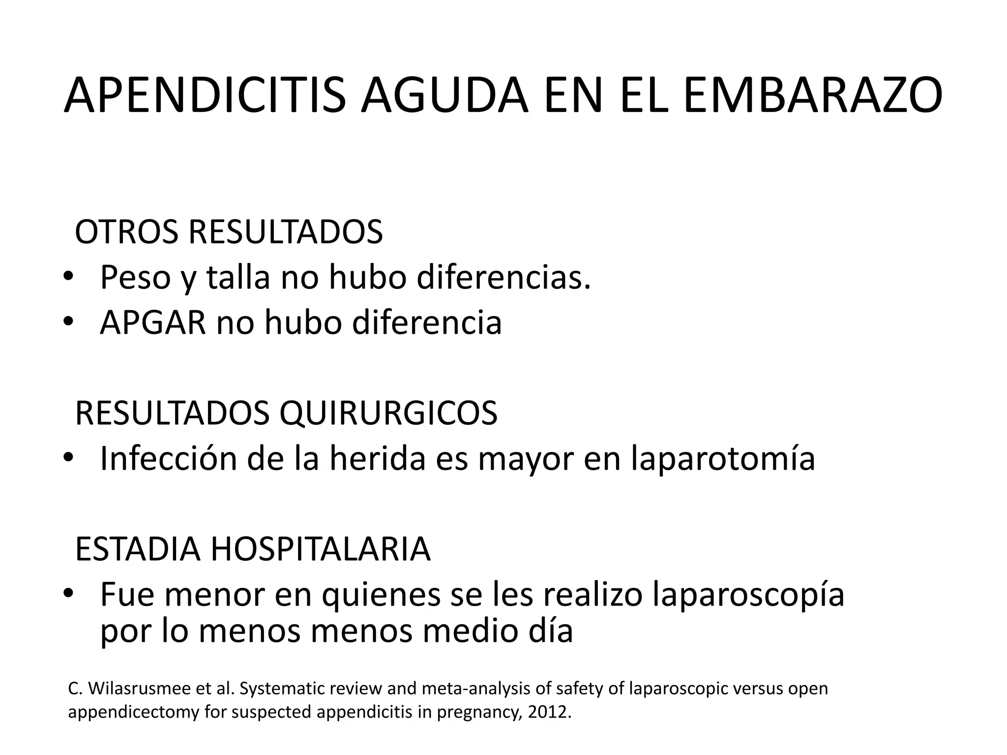 Apendicitis aguda en el embarazo | PPTX | Pregnancy | Reproductive Health