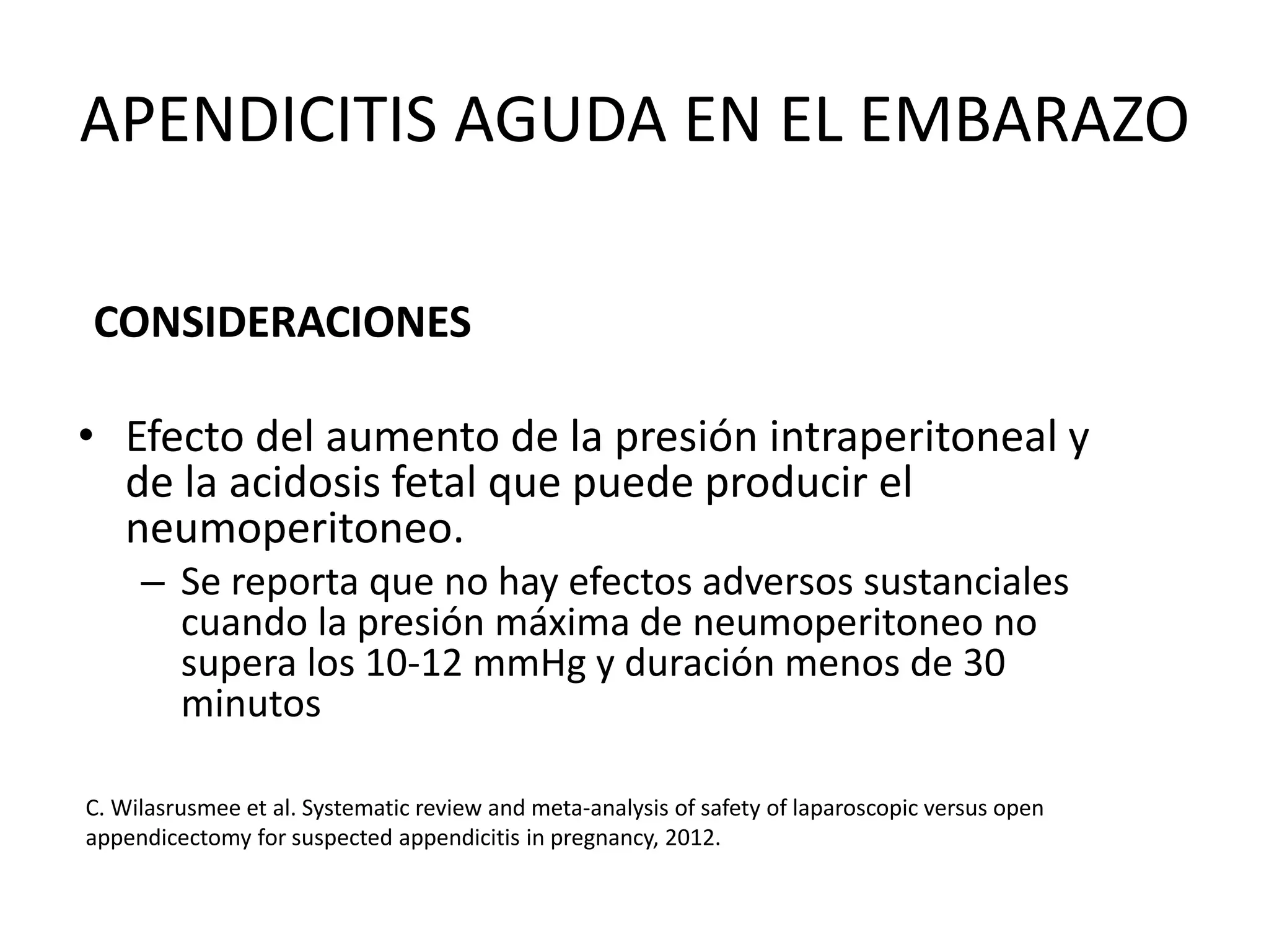 Apendicitis aguda en el embarazo | PPTX | Pregnancy | Reproductive Health