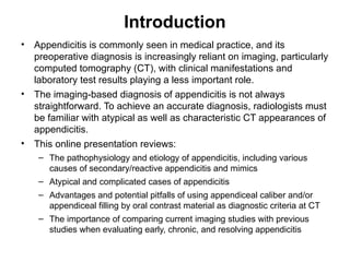 Apendicitis CT atypical Radiologia e Imagen | PPTX