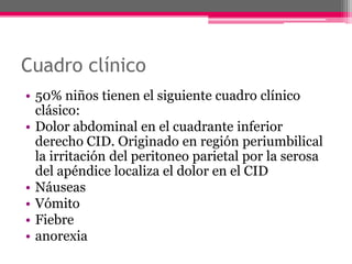 Apendicitis en niños curso enarm cmn siglo xxi | PPTX
