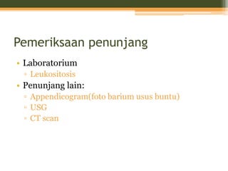 Apendisitis akut & kronik | PPTX