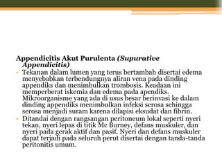 Apendisitis akut & kronik | PPTX